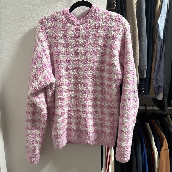 SKIMS | Sweaters | Skims Pink And White Checkered Sweater | Poshmark